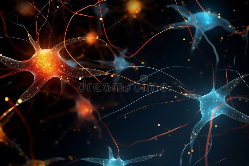 Brain neurons stock illustration. Illustration of generative - 292845458