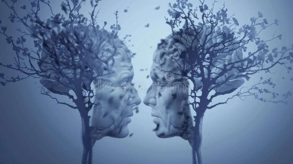 Brain Neurons Functioning Concept with Brain Cells Represented through ...