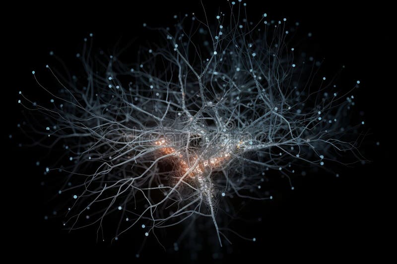 Brain Neurons in the Head. from Generative Ai Stock Illustration ...