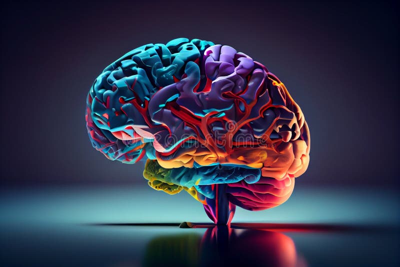 Brain Neurons Illustration Brainstorming .Generative AI Stock ...