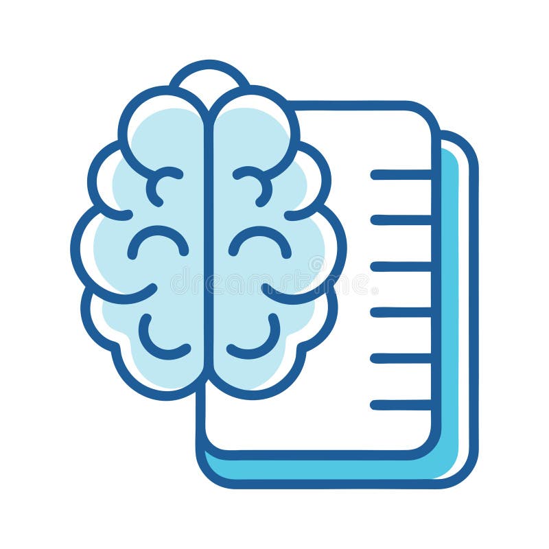 Brain and Notebook Icon: Creative Thinking, Learning, and Note-Taking ...