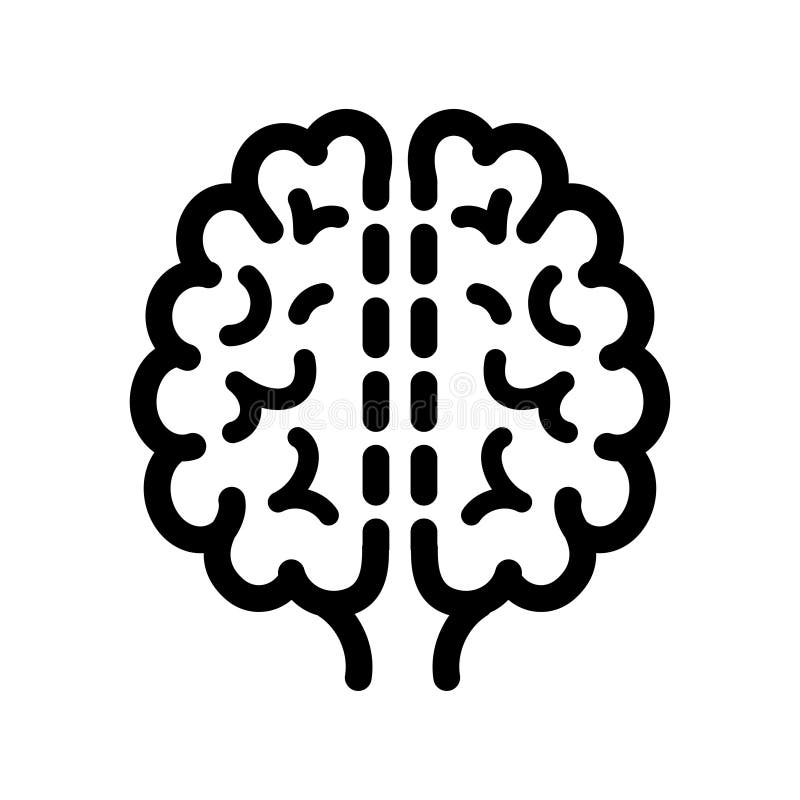 Brain outline icon stock vector. Illustration of medicine - 233896080