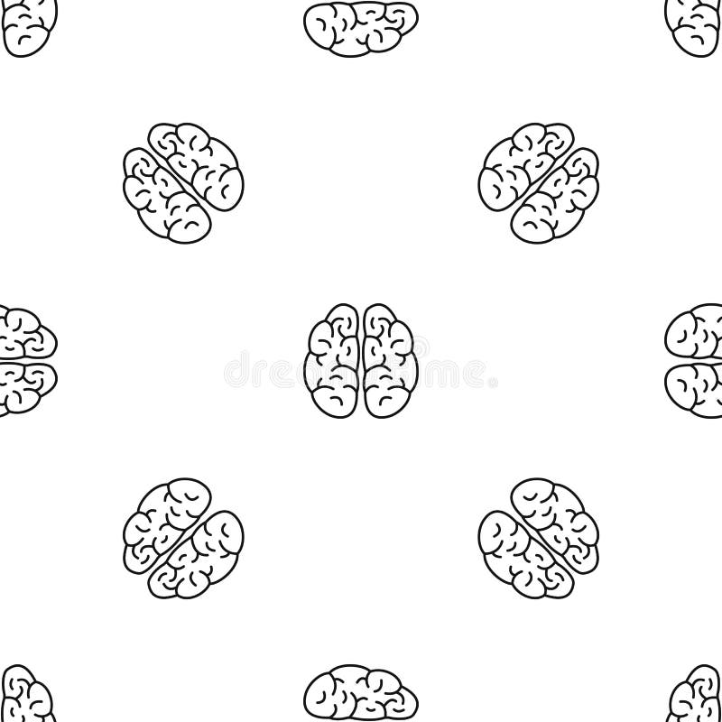 Brain Pattern Seamless Vector Stock Vector - Illustration of anatomy ...