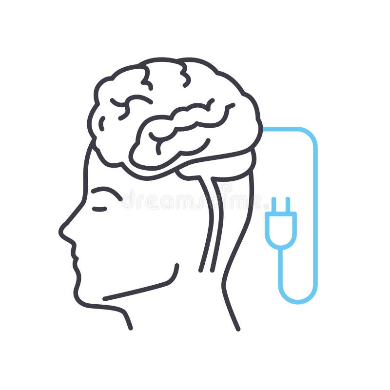 Brain Personality Line Icon, Outline Symbol, Vector Illustration, Concept Sign Stock Vector ...