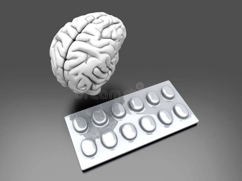 Brain Medication stock illustration. Illustration of inject - 29973919