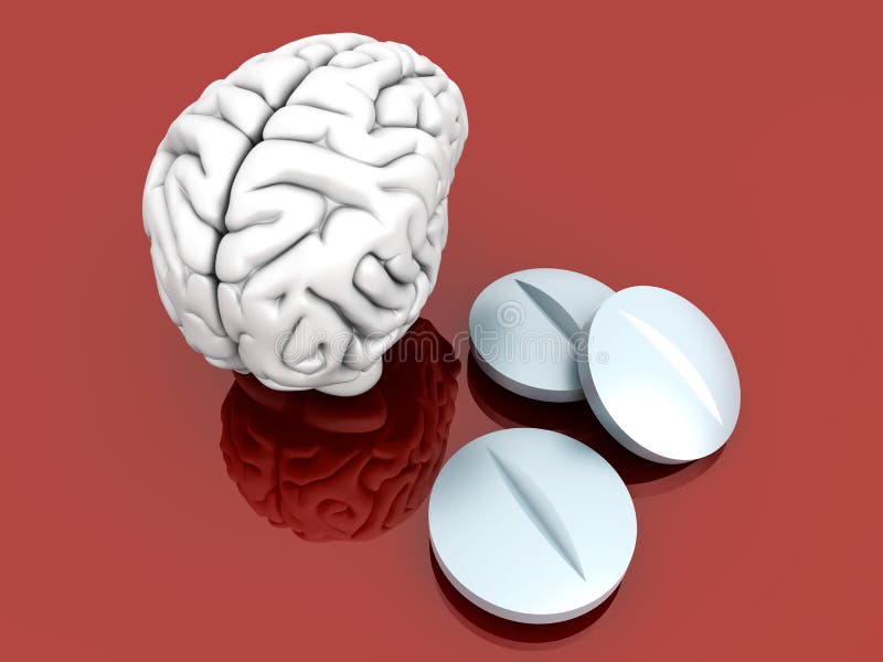 Brain Pills stock illustration. Illustration of medication - 21065955