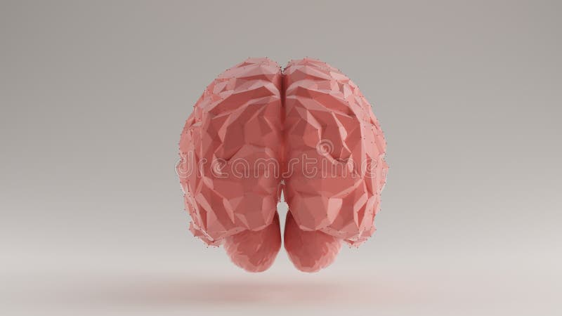 Brain Pink Futuristic Artificial Intelligence Polygon Stock ...