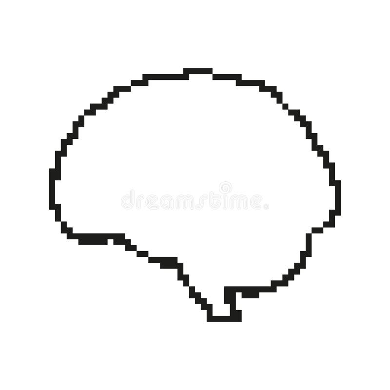 Brain Pixel Art Icon. Artificial Neural Network, Digital Intelligence ...