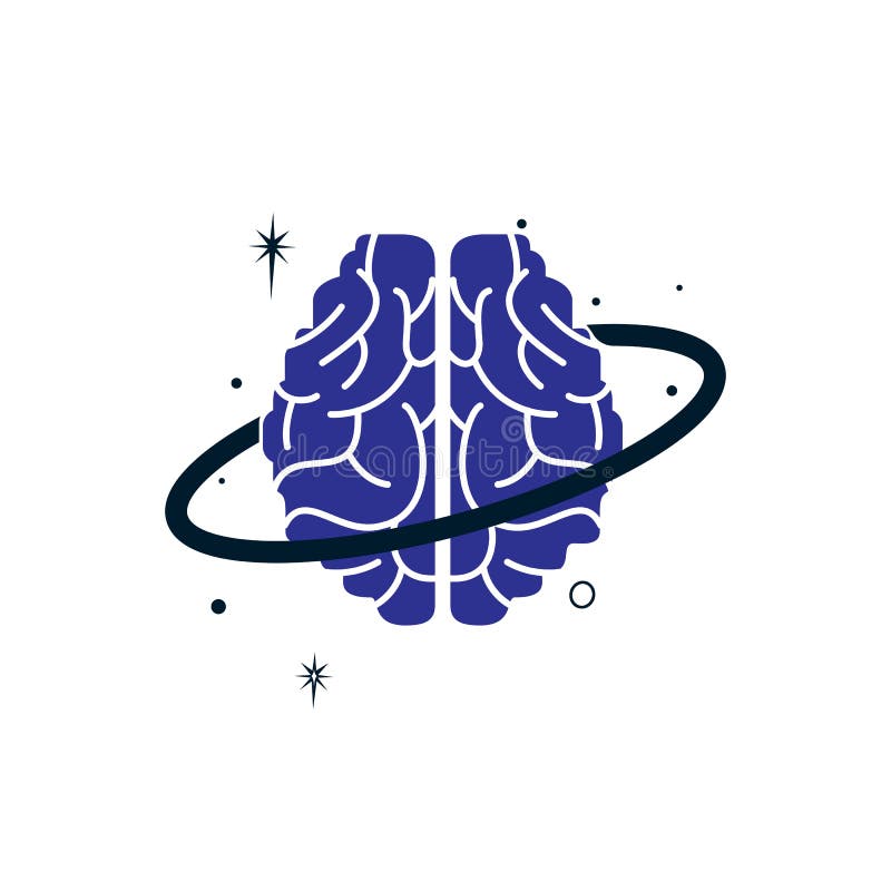 Brain Planet Vector Logo Design. Intellectual and Smart Logo Concept ...