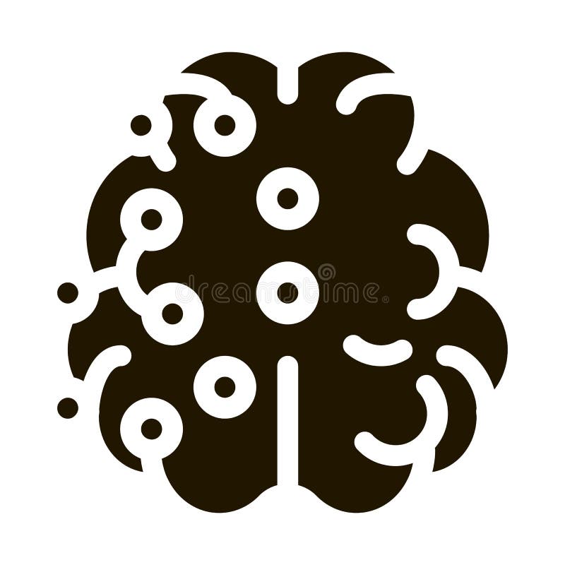Brain Points Icon Vector Glyph Illustration Stock Vector - Illustration ...