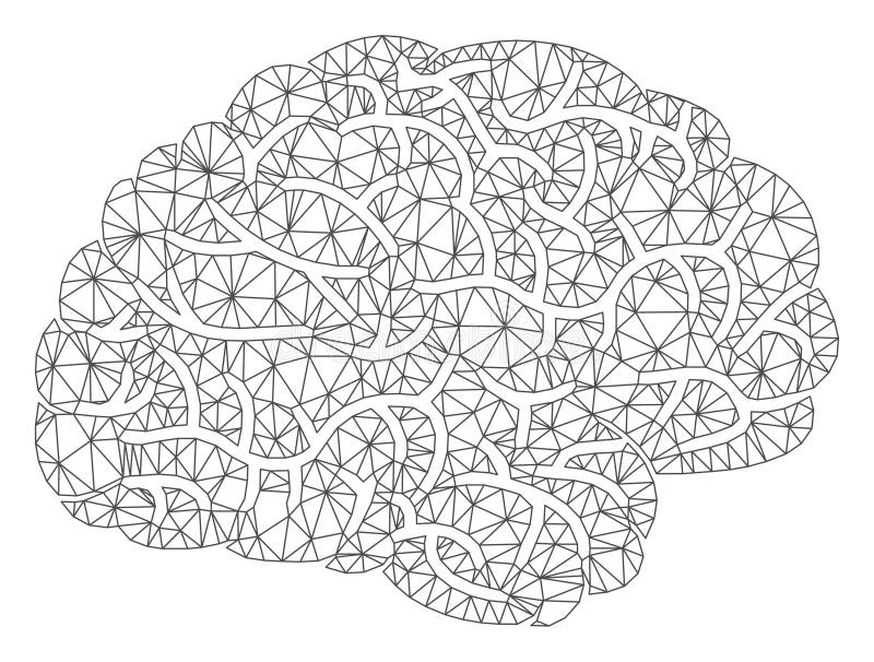 Brain Polygonal Frame Vector Mesh Illustration Stock Vector ... Brain Polygonal Frame Vector Mesh Illustration Stock Vector ...