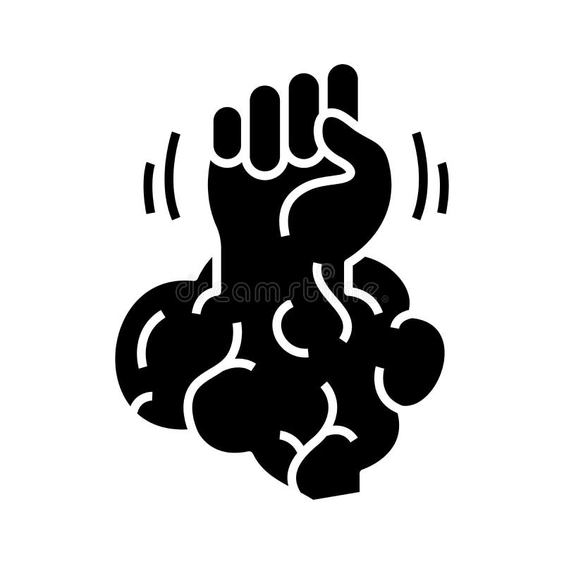 Brain Power Black Icon, Concept Illustration, Vector Flat Symbol, Glyph ...