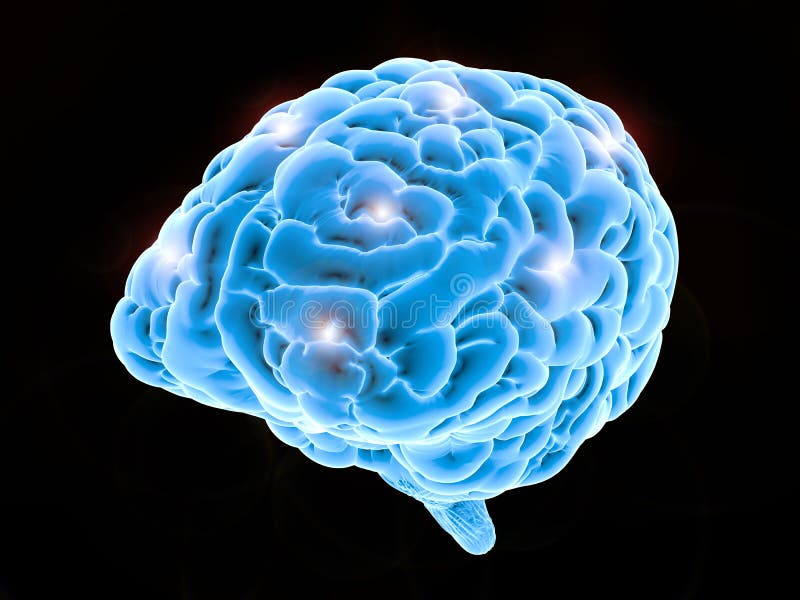 Brain (The Power Of Mind) stock illustration. Illustration of shine ...