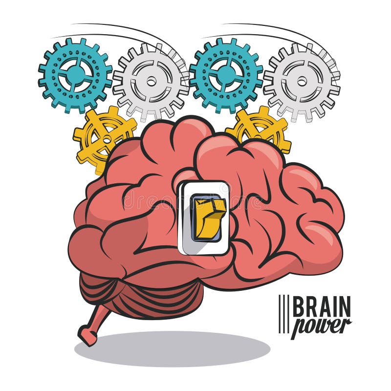 Brain power concept stock vector. Illustration of head - 120984512