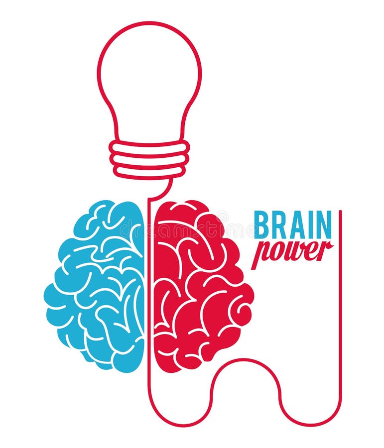 Brain power emblem stock vector. Illustration of genius - 120985161