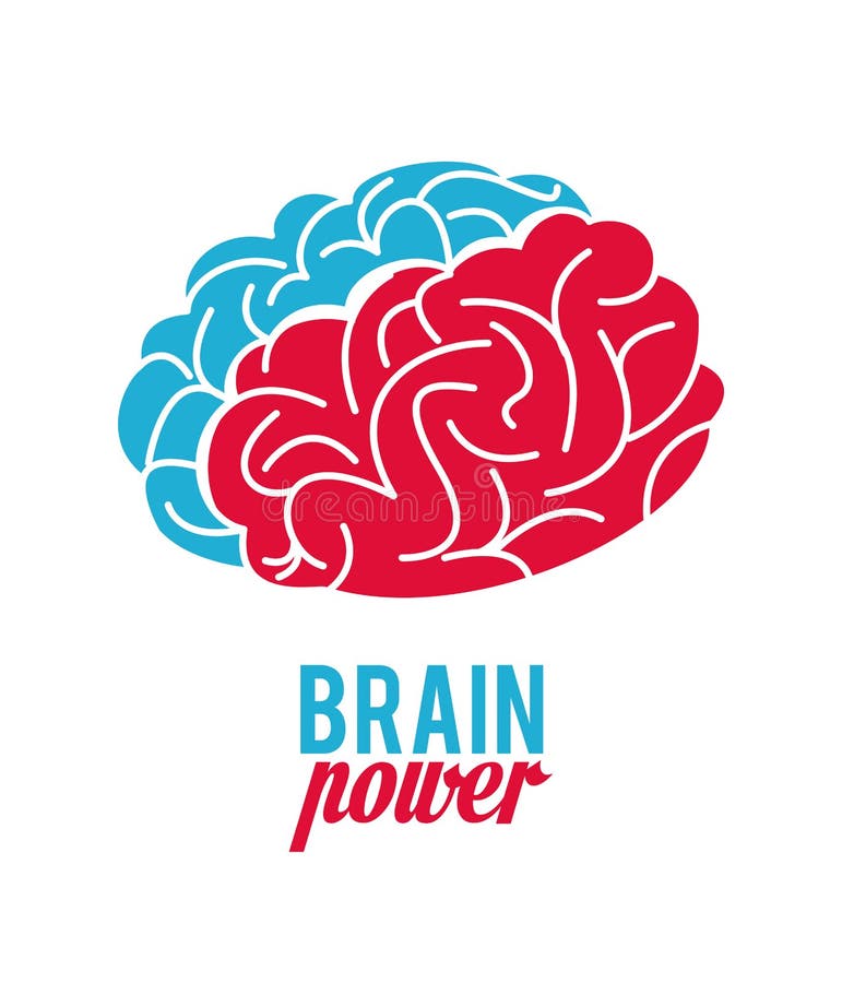 Brain power emblem stock vector. Illustration of mentality - 120985482