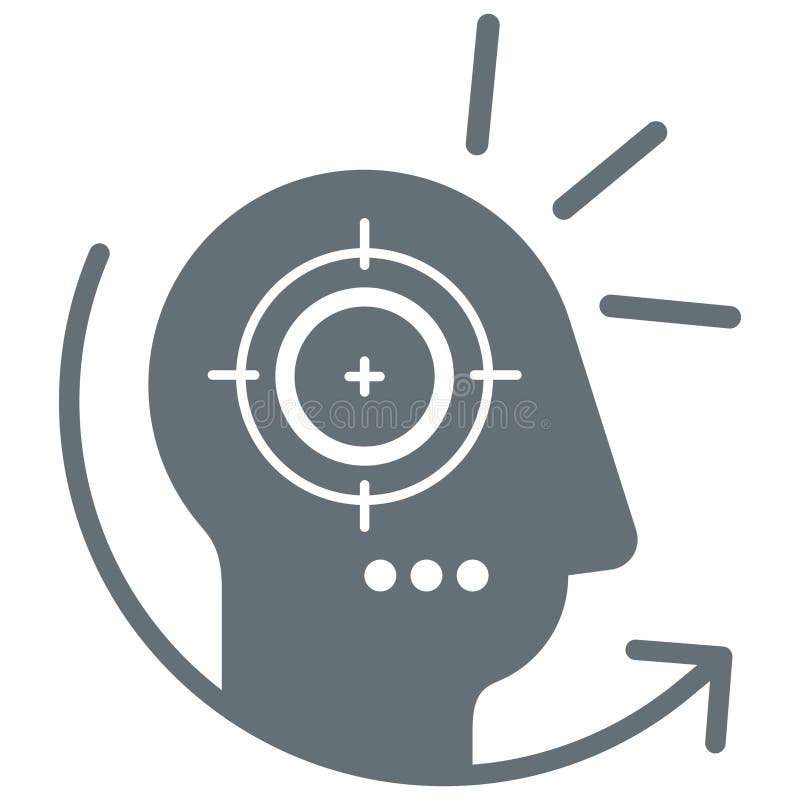 Brain Power- Focus - Icon stock vector. Illustration of human - 269878629