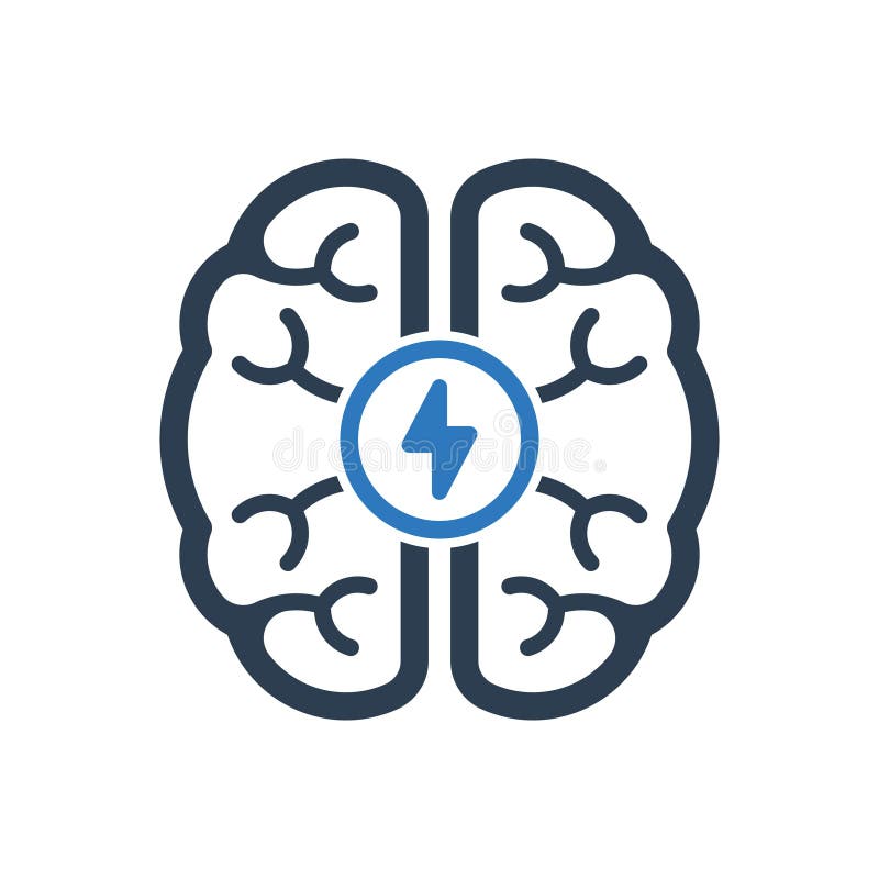 Brain Power Icon stock illustration. Illustration of brain - 374347223