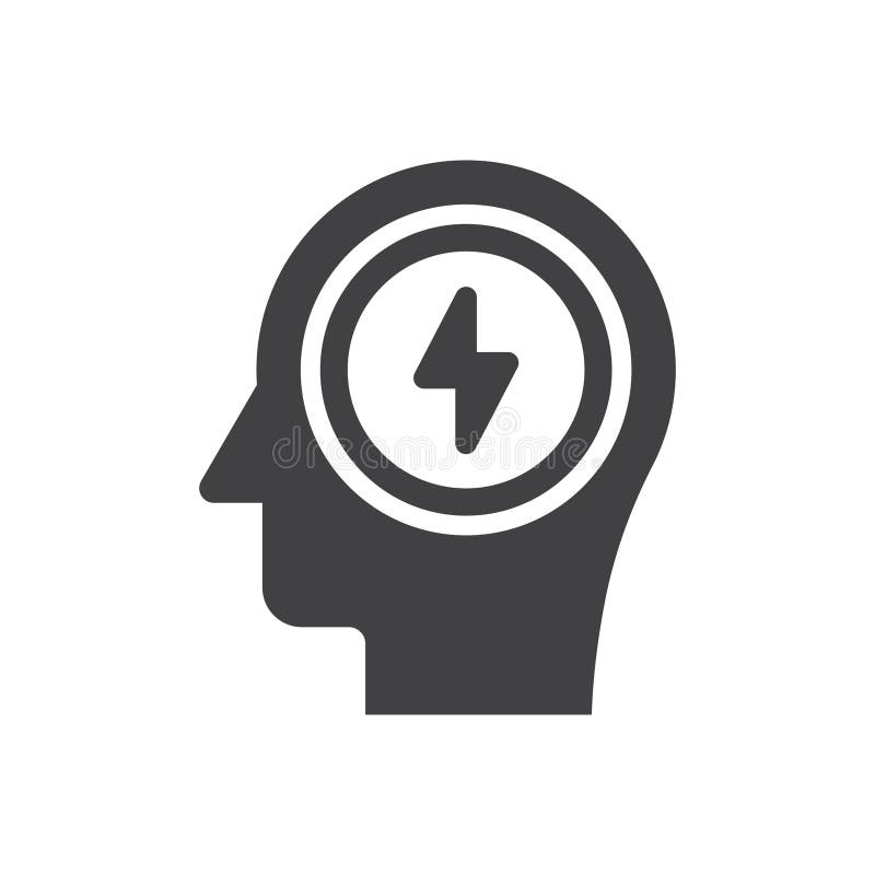 Brain Power Icon stock illustration. Illustration of head - 393823775