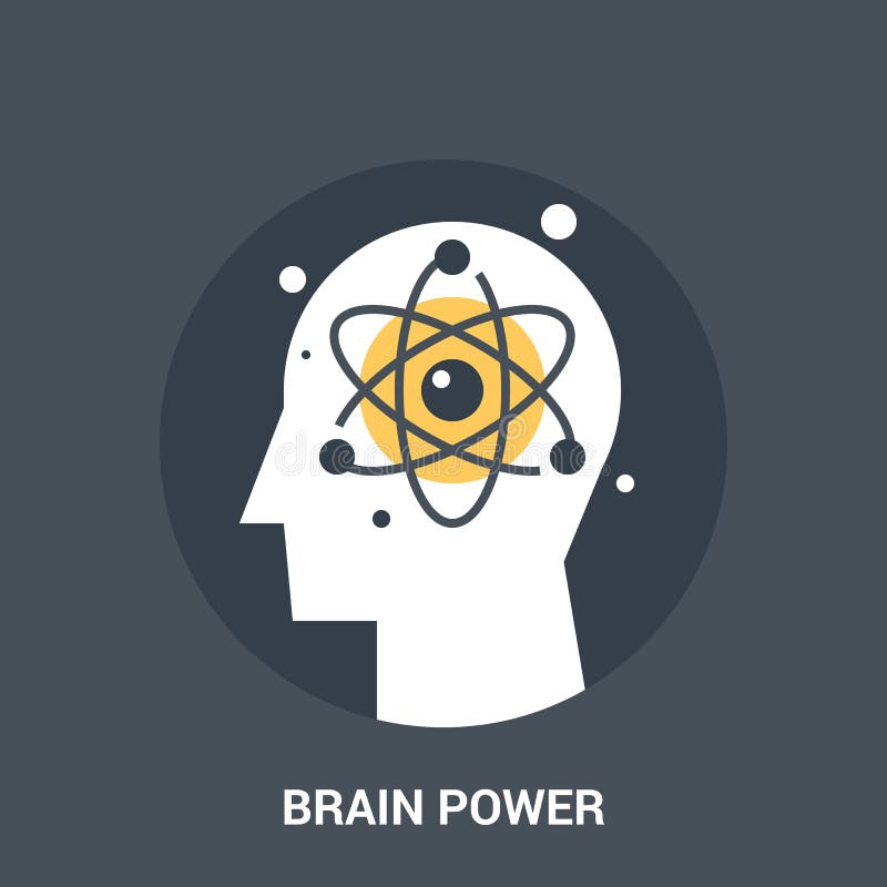 Brain power icon concept stock vector. Illustration of knowledge - 85582149
