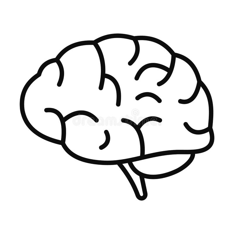 Brain Power Icon, Outline Style Stock Vector - Illustration of human ...