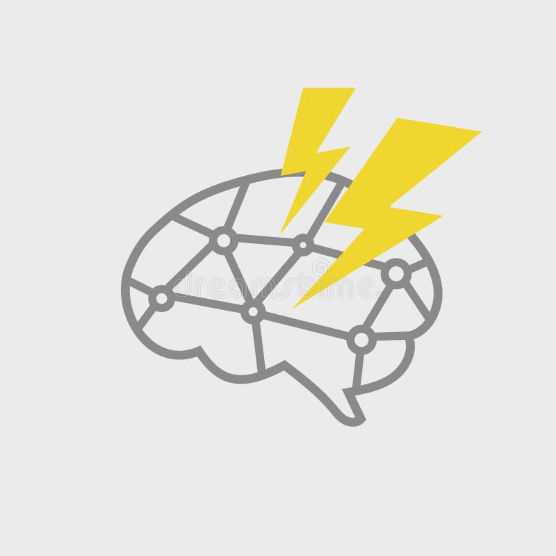 Brain power icon. stock vector. Illustration of brainstorm - 113608201