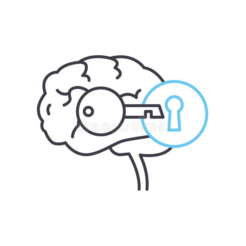 Brain Power Line Icon, Outline Symbol, Vector Illustration, Concept ...