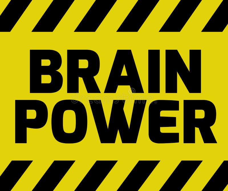 Brain Power sign stock vector. Illustration of agility - 83096020