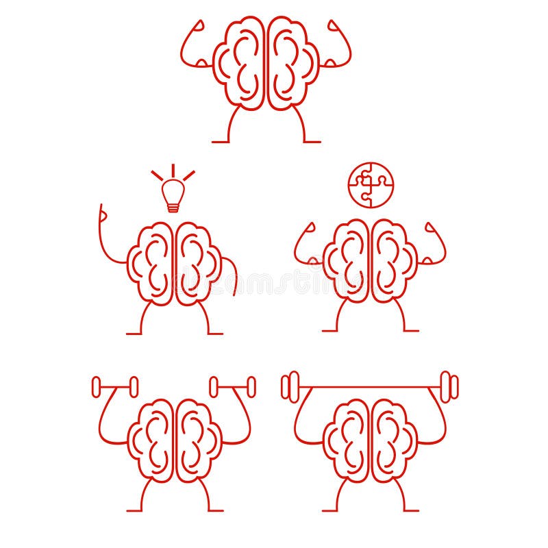 Brain Power warning sign. stock vector. Illustration of alert - 206911155