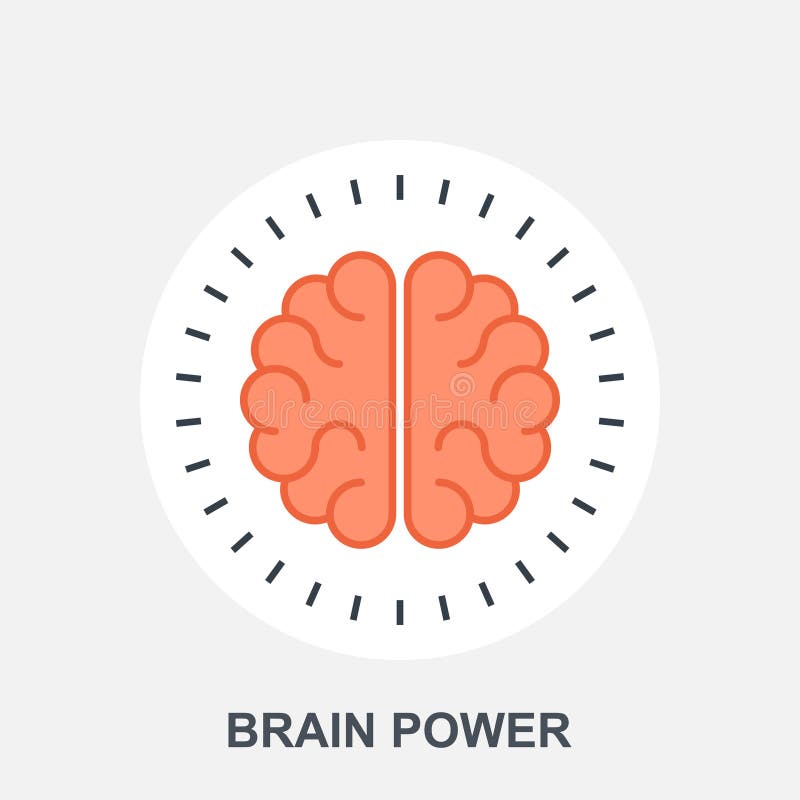 Brain Power Vector Illustration Concept Stock Vector - Illustration of ...