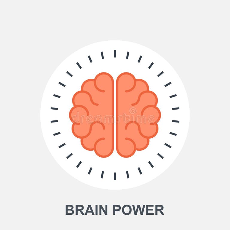Brain Power Vector Illustration Concept Stock Vector - Illustration of ...