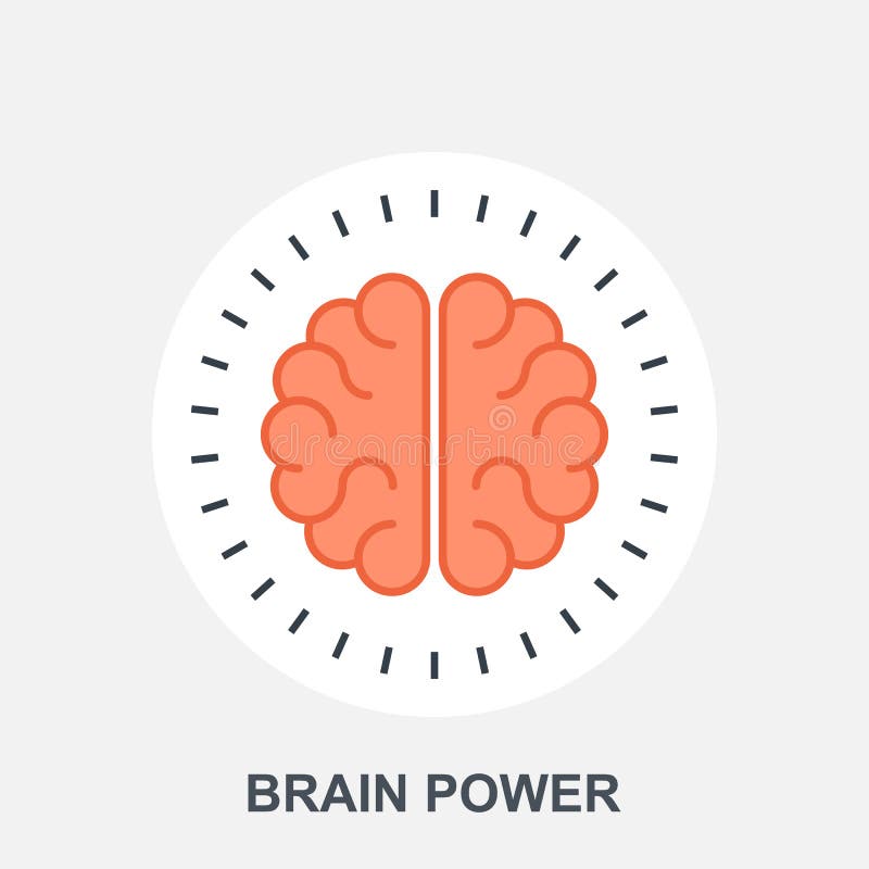 Brain power icon concept stock vector. Illustration of knowledge - 85582149