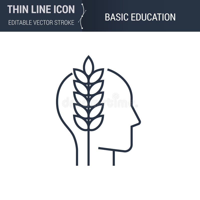 Basic Education Icon stock illustration. Illustration of earth - 230941289