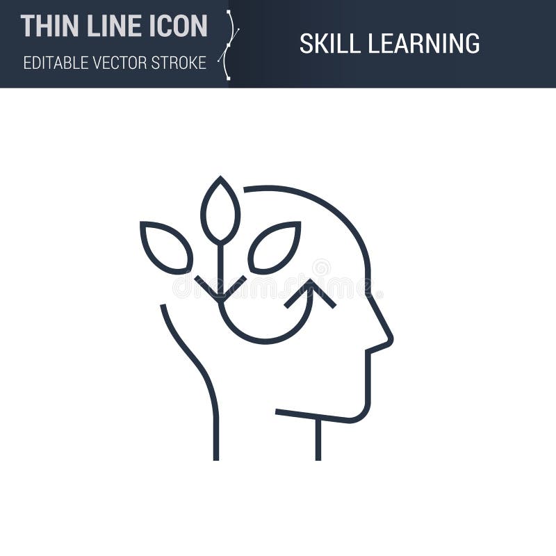 Skill Learning Icon stock illustration. Illustration of abstract ...