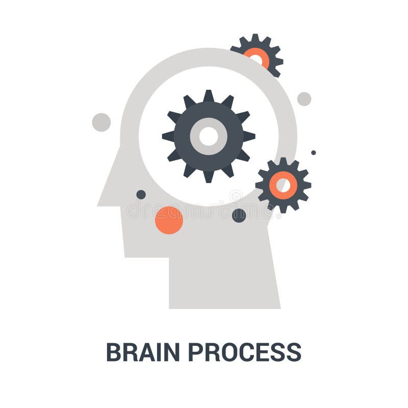 Brain process icon concept stock vector. Illustration of human - 364382105