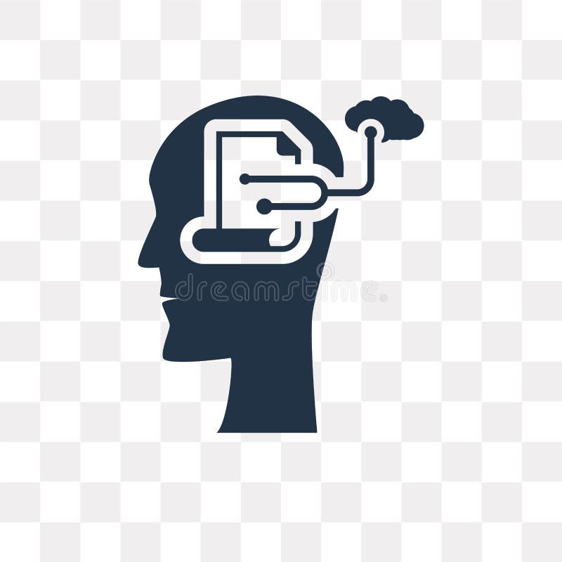 Brain Process Vector Icon Isolated on Transparent Background, Br Stock ...