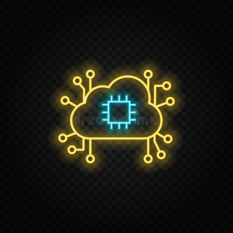 Brain, Processor, Cloud, Network Paper Style, Icon. Paper Style Vector ...