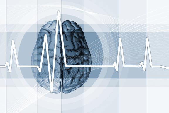Brain Pulse stock illustration. Illustration of sine, artwork - 6585718