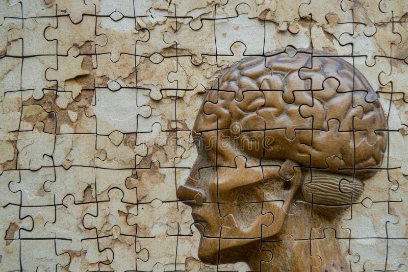 Brain Puzzle Concept Art stock illustration. Illustration of ...