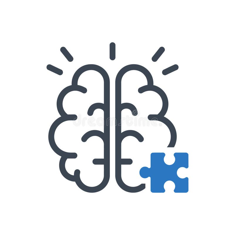 Brain Puzzle Logo Vector Illustration Stock Vector - Illustration of ...