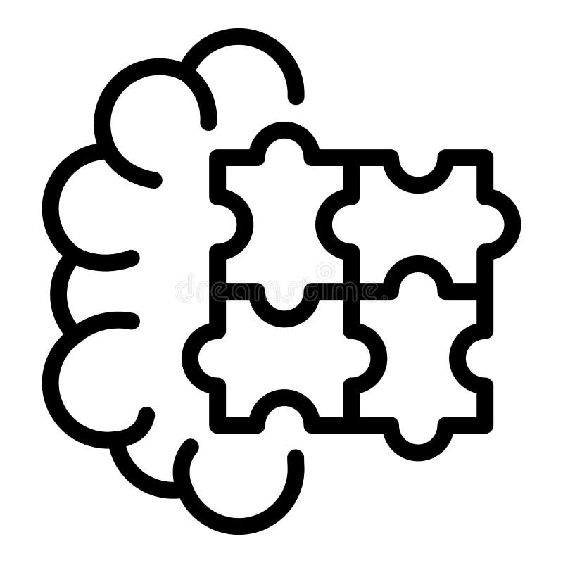 Brain Puzzle Icon Outline Vector. School Education Stock Illustration ... Brain Puzzle Icon Outline Vector. School Education Stock Illustration ...