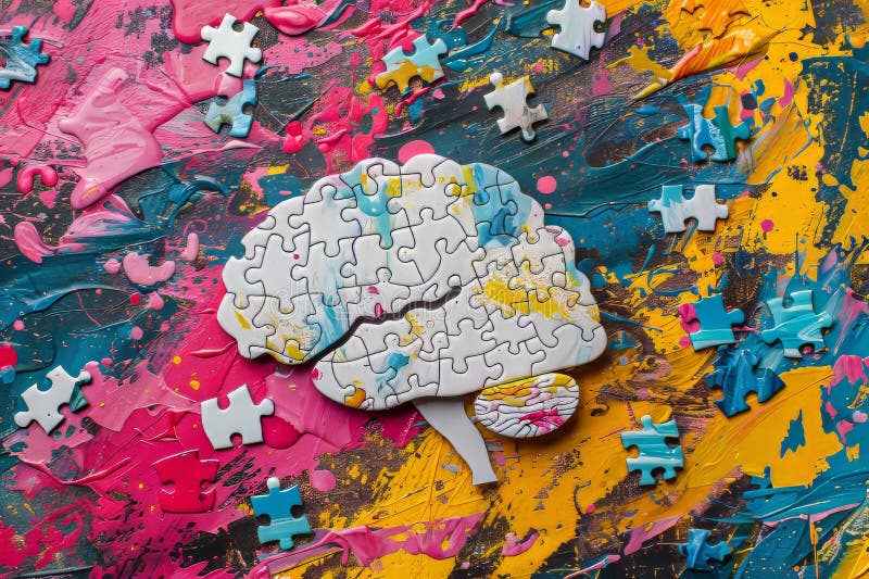 Brain Puzzle Missing Piece Symbolic of Mental Health and Memory ...