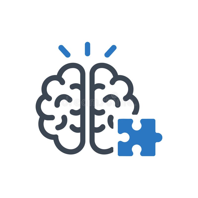 Brain Puzzle Logo Vector Illustration Stock Vector - Illustration of ...
