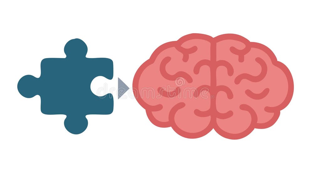 Brain Puzzle Piece Problem Solving Mind Icon, Vector Design Generative ...