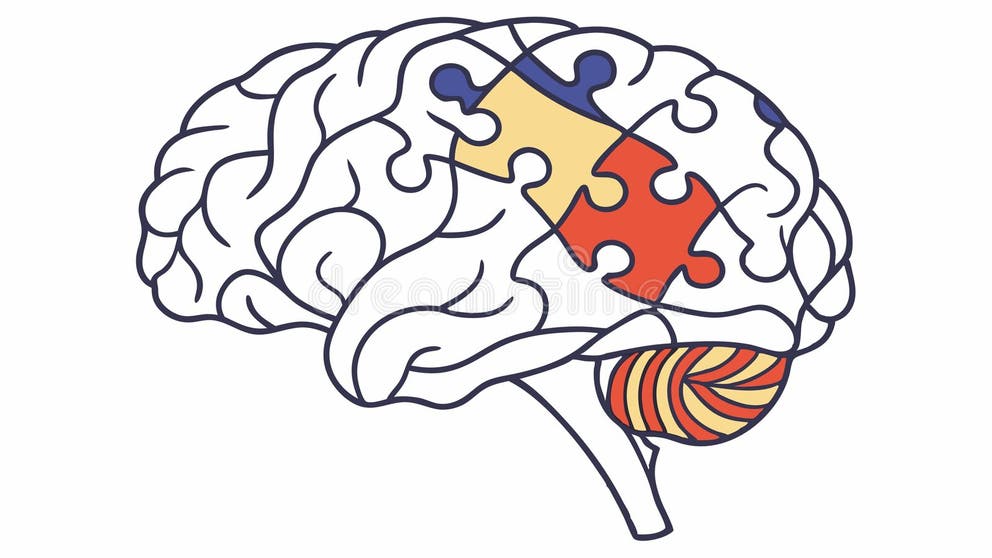 Brain with Puzzle Piece Vector, Problem Solving, Vector Design ...