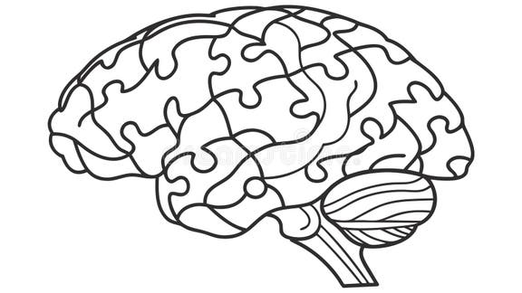 Brain Puzzle Pieces, Cognitive Thinking Concept, Vector Design ...