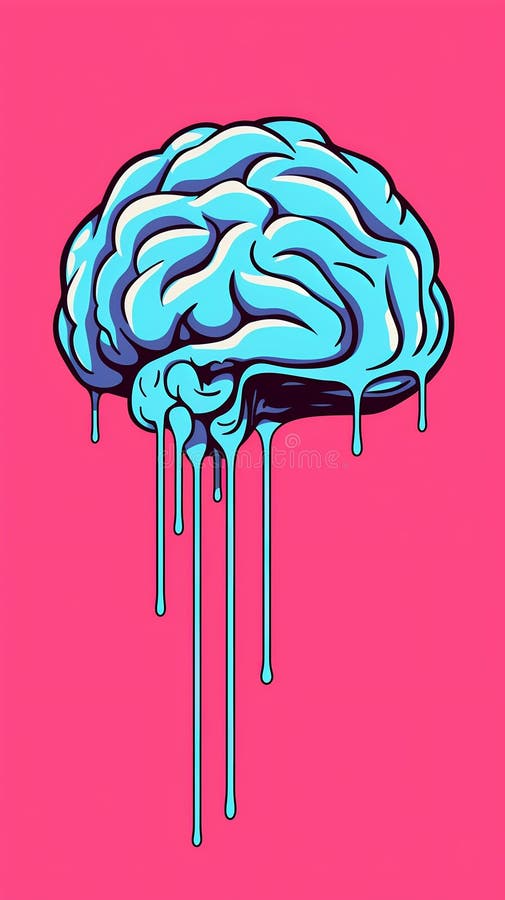 Brain Reaction, Pop Art, Simple, Minimalistic. Stock Illustration ...