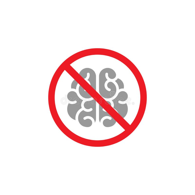 No Brain Sign Stock Illustrations – 693 No Brain Sign Stock ...