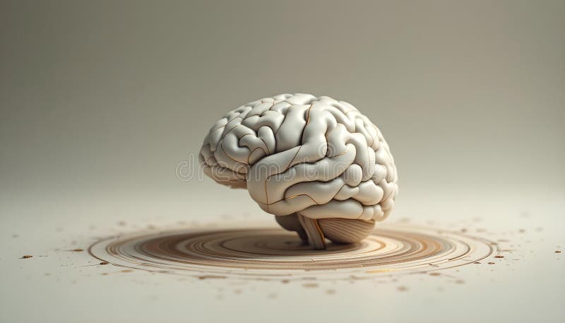 Brain Represented in Ceramic with Kintsugi Repair Symbolizing ...