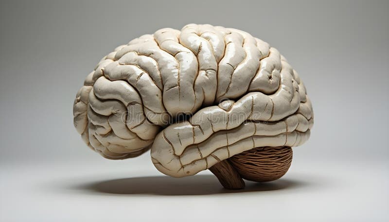 Brain Represented in Ceramic with Kintsugi Repair Symbolizing ...